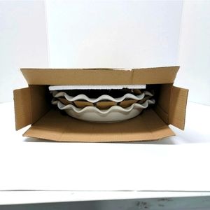 Parini | Kitchen | Parini White Ceramic 3 Piece Baking Pie Dish Set ...